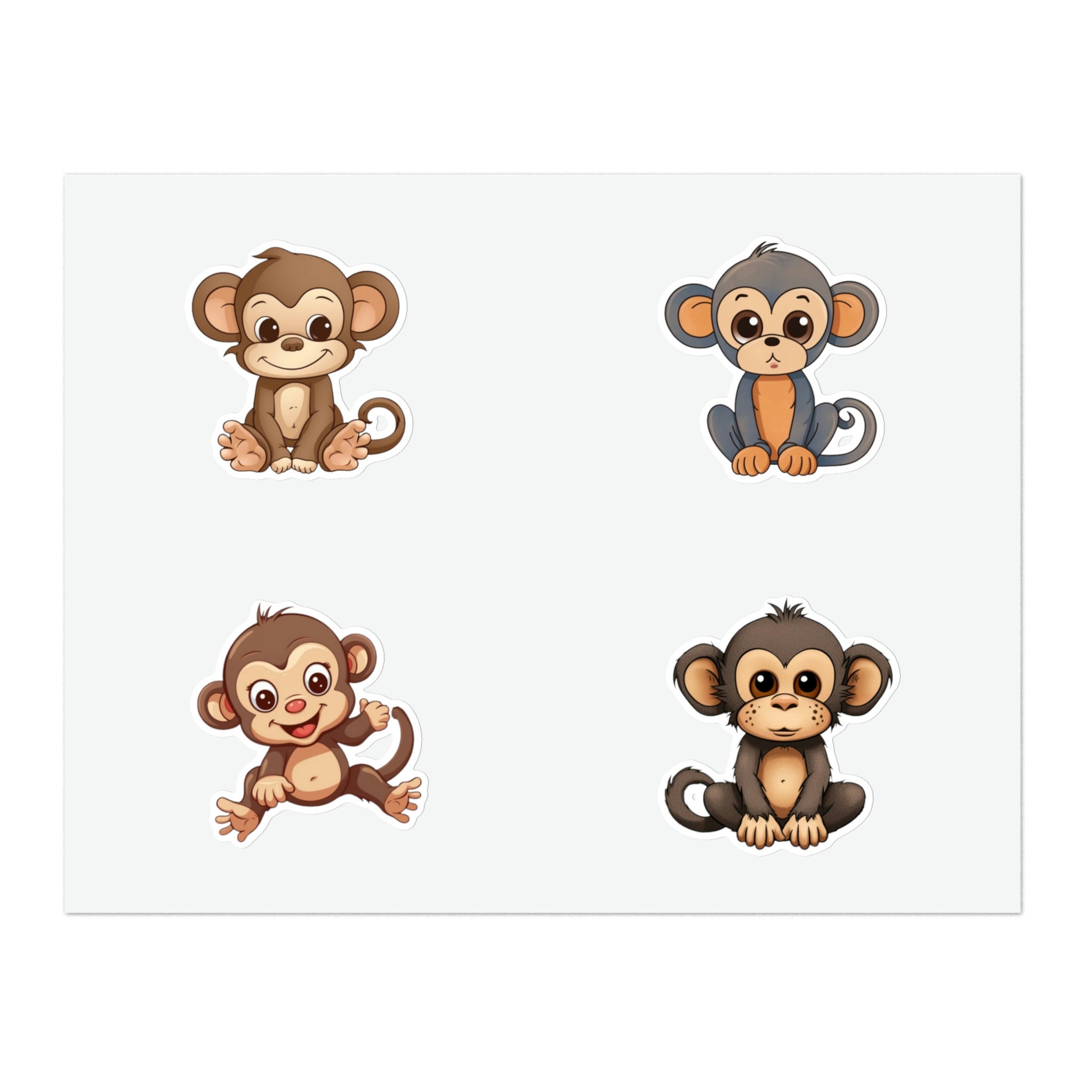 Monkey Stickers | Monkey Sticker Pack | Monkey Sticker | Monkey Digital ...