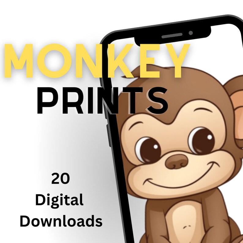Monkey Digital Art | Monkey Clipart | Monkey Digital Print | Monkeys | Clipart | - Bundle Pack ...
