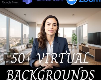 Virtual Background Zoom Background Digital Backgrounds Home & Office ...