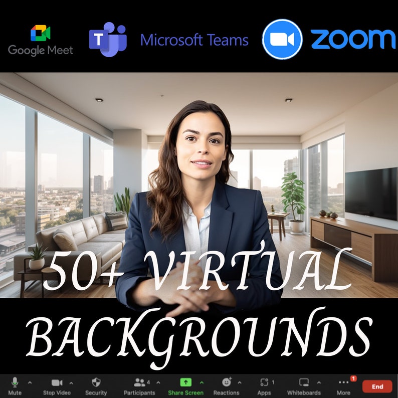 Virtual Background Zoom Background Digital Backgrounds Home & Office ...