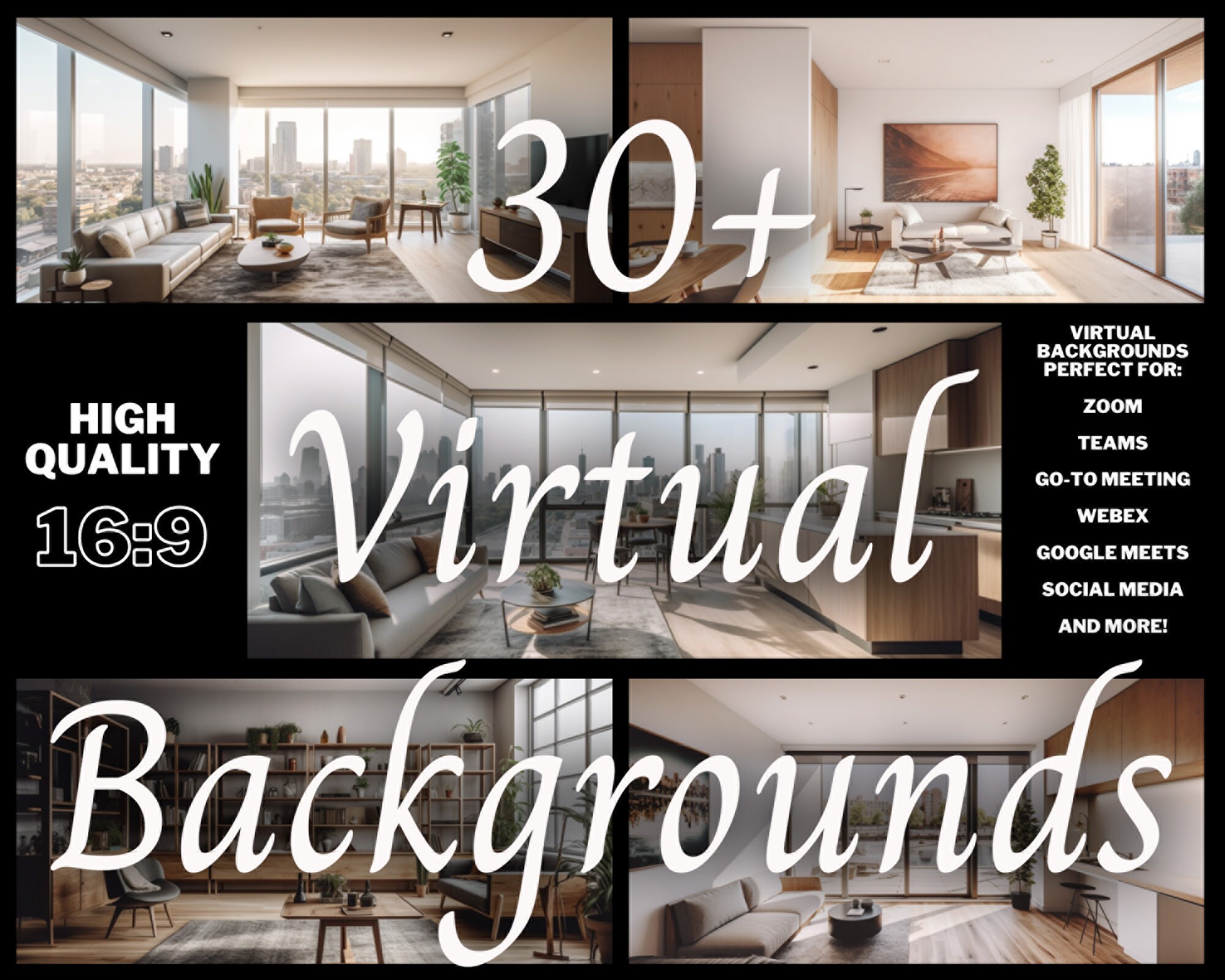 Virtual Background Zoom Background Digital Backgrounds - Etsy UK