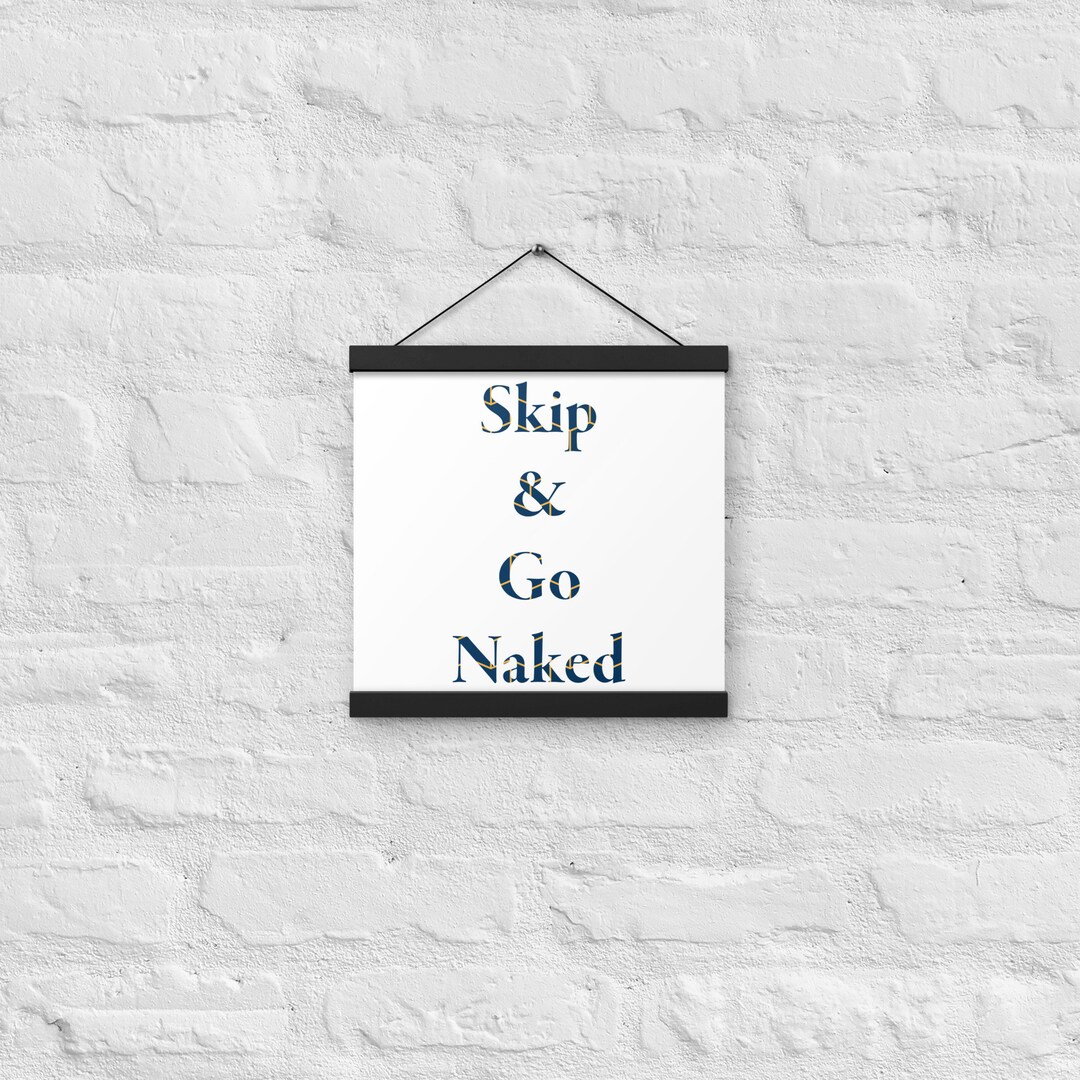 Skip & Go Naked Poster 12 X 12 - Etsy