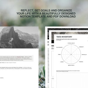 Life Audit Workbook | Notion Template + Instant Download PDF | Goal ...