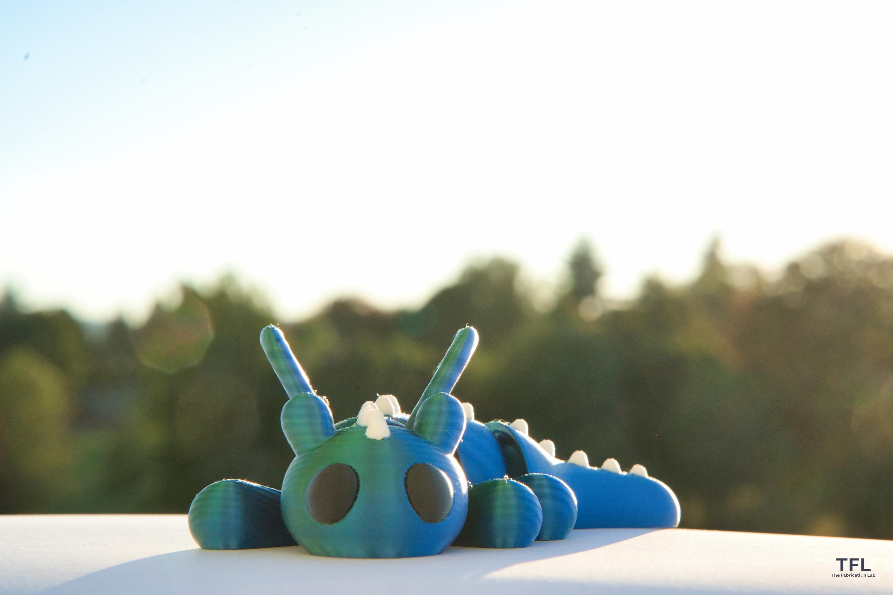 Wiggly Dragon - Flexible 3D Printed Fantasy Toy - Etsy
