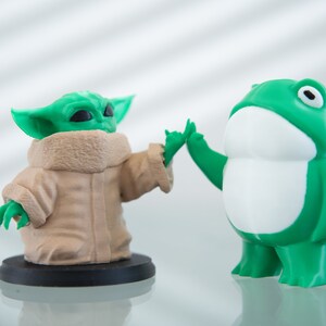 Rebellious Baby Yoda Figurine - 3D Printed Grogu With Middle Finger ...