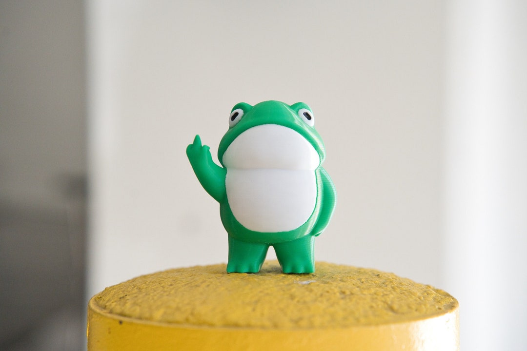 3D Printed Middle Finger Frog Gifts – Cheeky Rude Desk Decor, Office ...