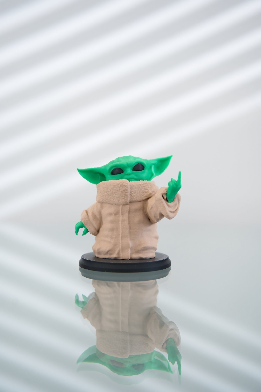 Rebellious Baby Yoda Figurine - 3D Printed Grogu With Middle Finger ...