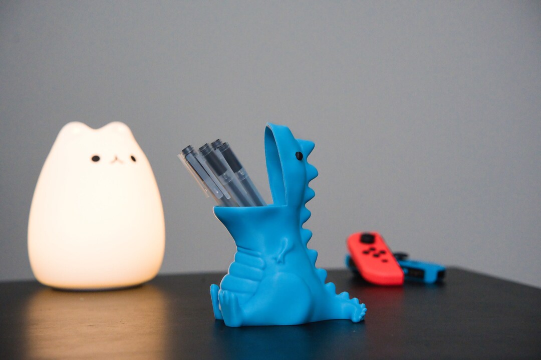 3D Printed Dinosaur Pencil Holder: Desk Organizer Gift - Etsy