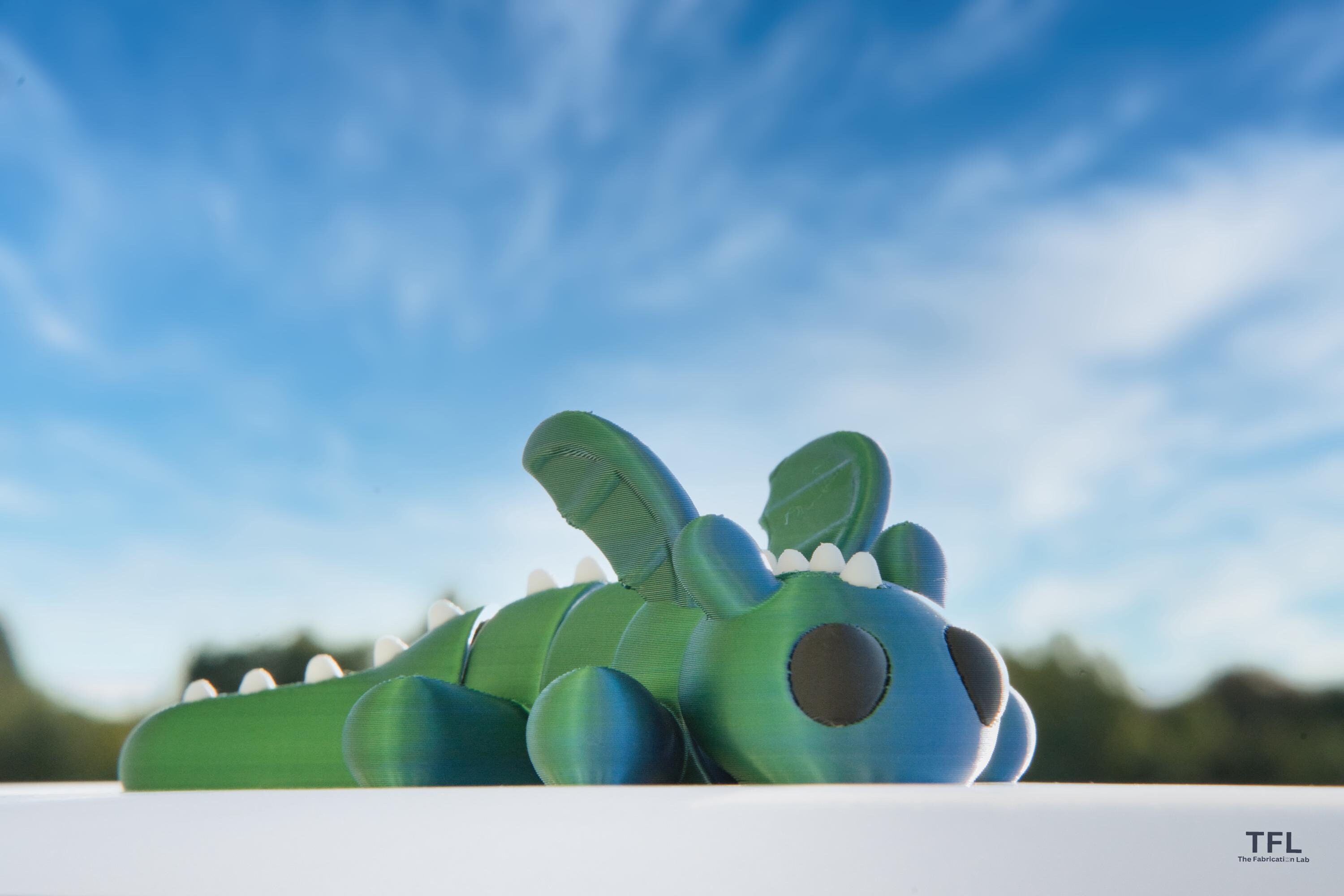 Wiggly Dragon - Flexible 3D Printed Fantasy Toy - Etsy