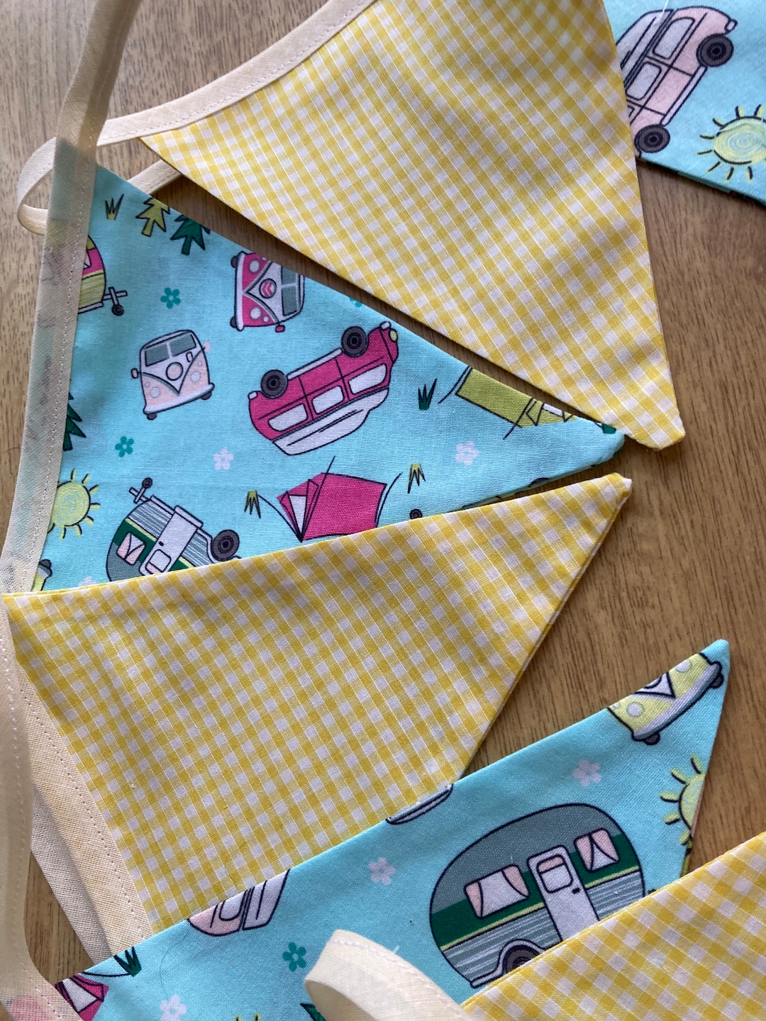 Bunting Caravan Camping Camper Themed 3m Long 100% Cotton Reusable ...