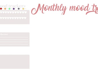 Mood Tracker Printable, Yearly Monthly Mood Planner, Mood Chart ...