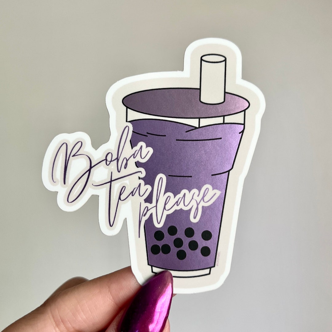 Boba Tea Mirror Waterproof Die Cut Sticker - Etsy