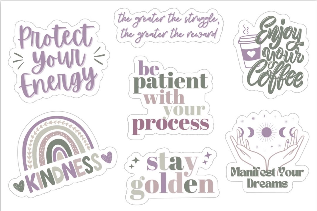 Affirmations Sticker Sheet | Waterproof Vinyl - Etsy