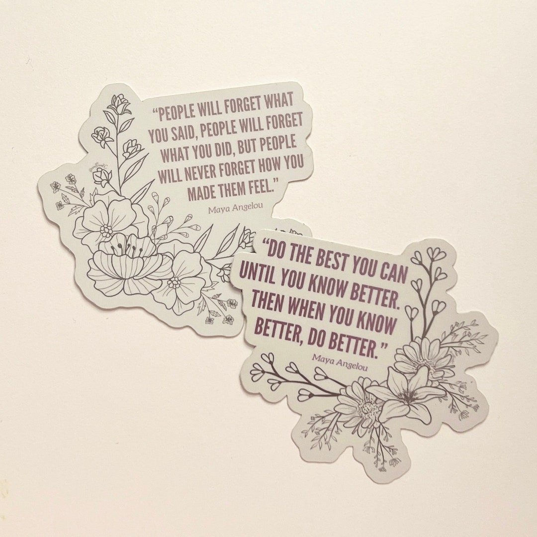 Maya Angelou Waterproof Die Cut Sticker Pack - Etsy