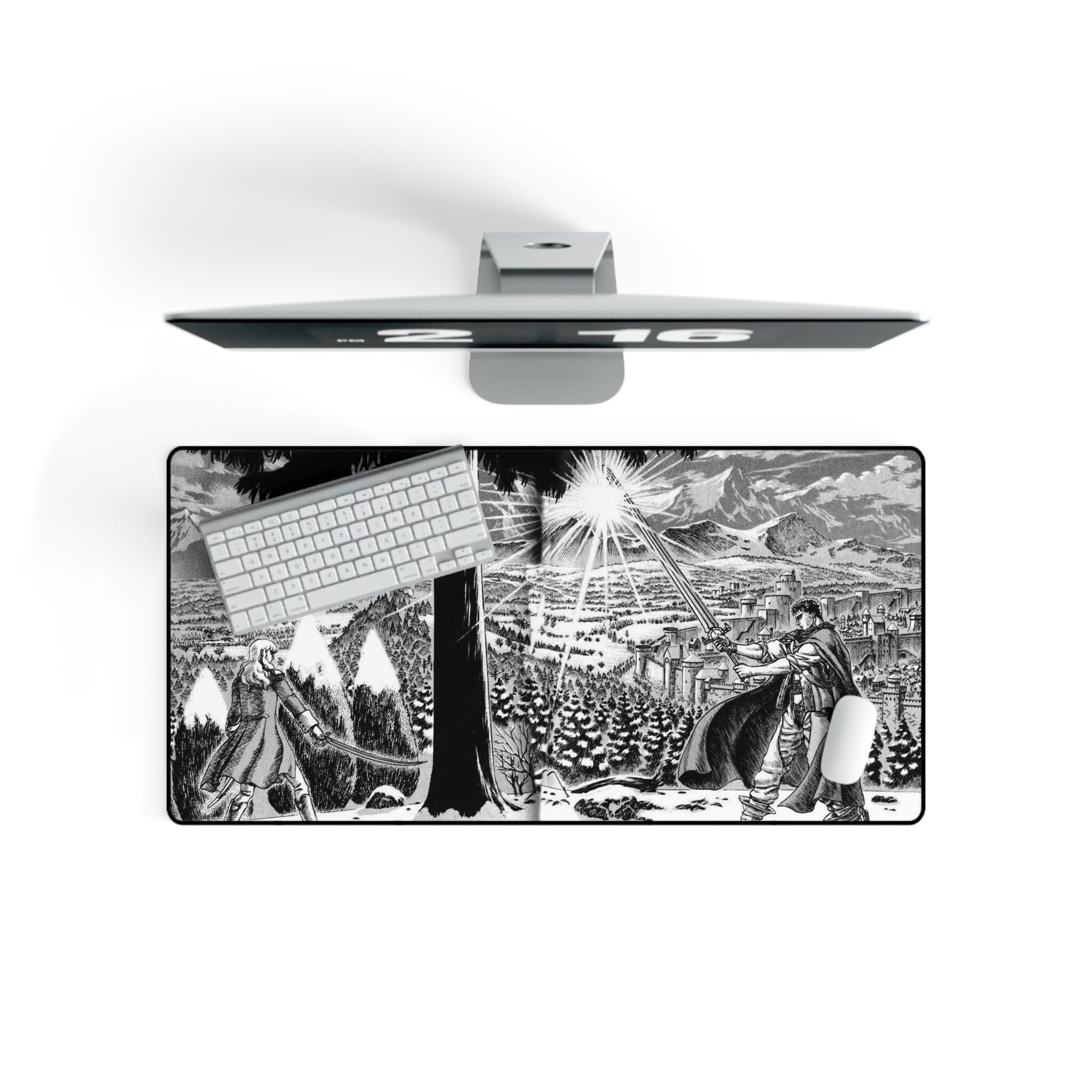 Guts Fighting Grifith Berserk Anime Manga XL Mousepad Desk Mats - Etsy