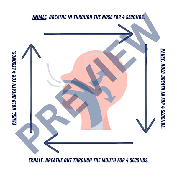 Square Breathing Poster - Etsy