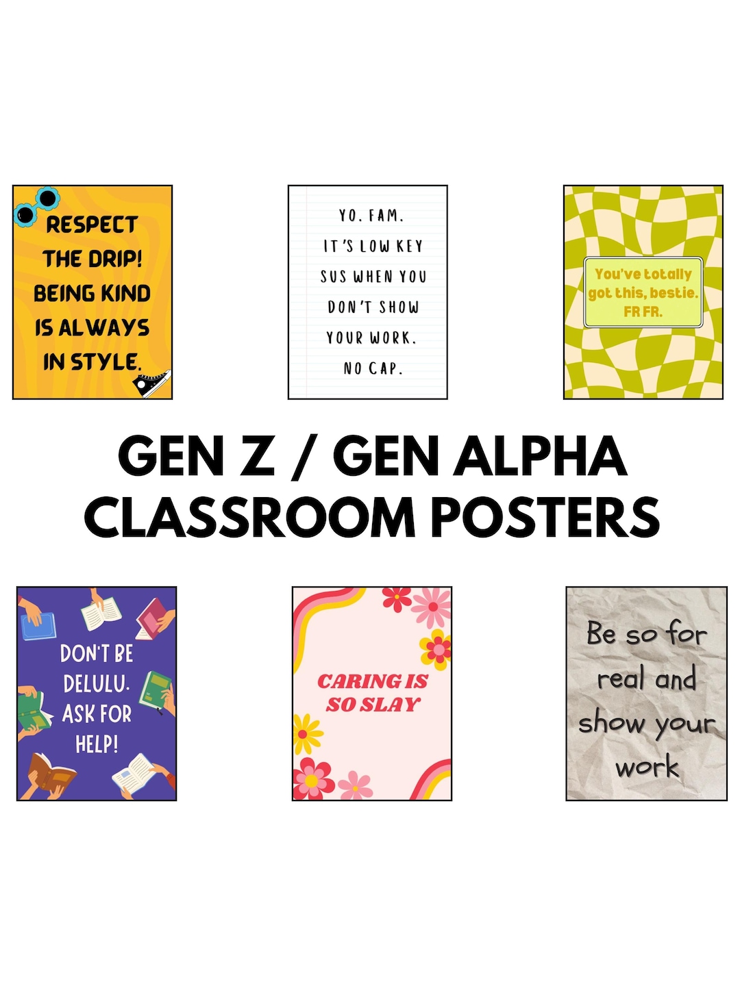 Gen Z / Gen Alpha Classroom Posters - Etsy