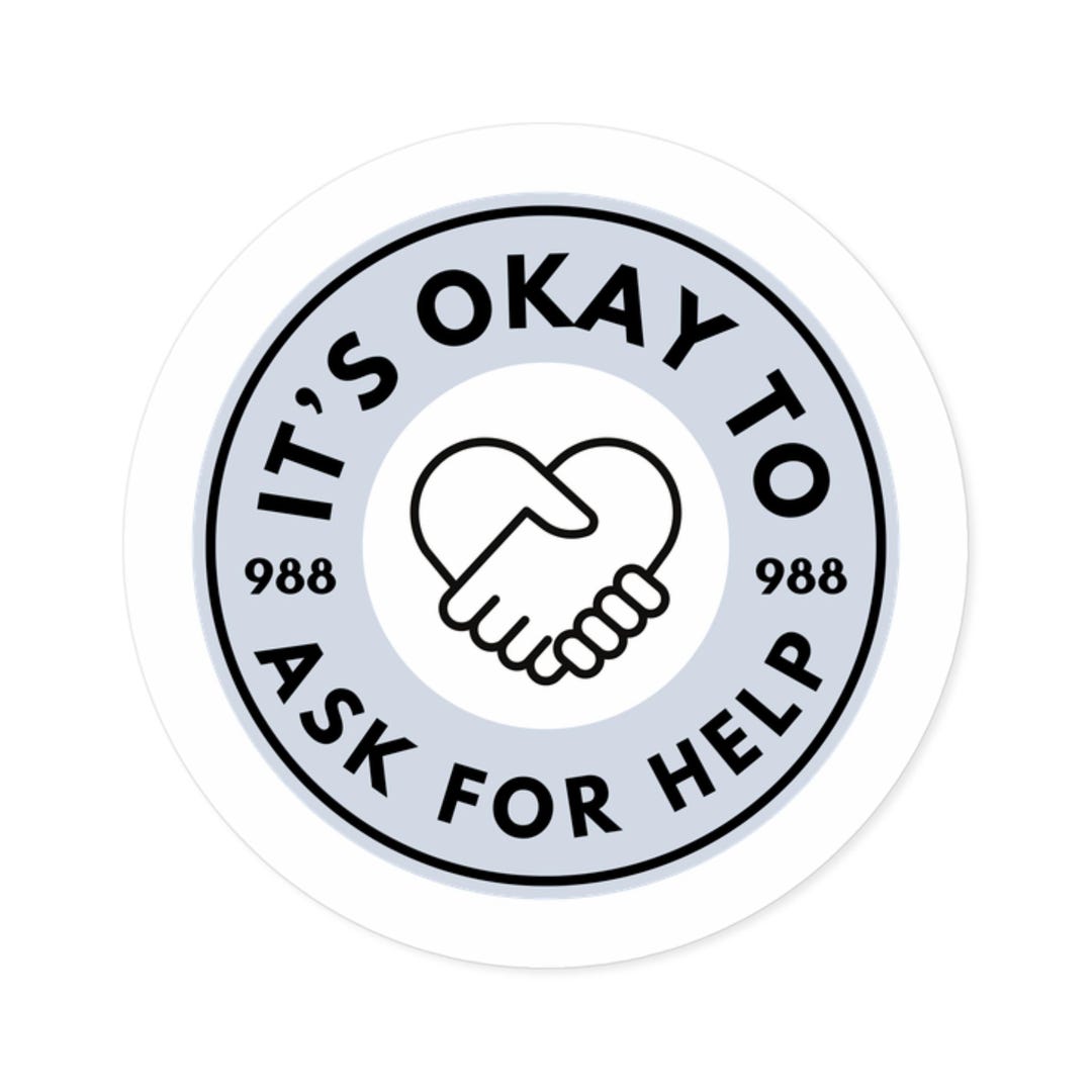 It's Okay to Ask for Help | Motivational Stickers for Laptops, Water ...