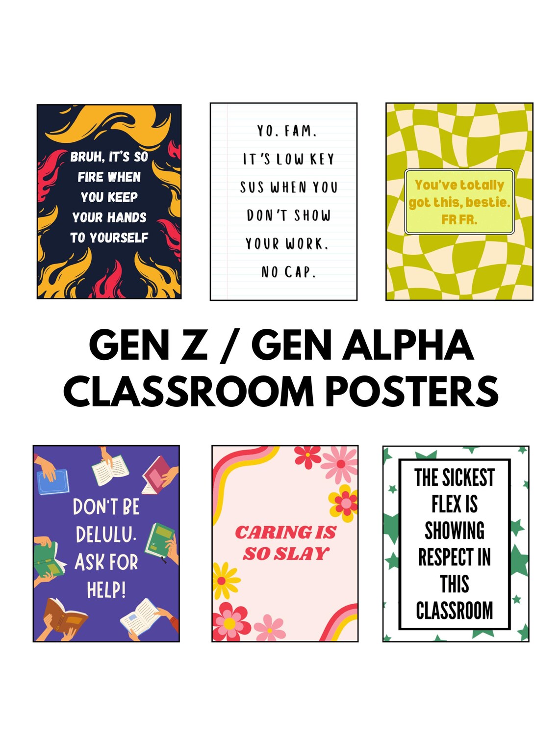 Gen Z / Gen Alpha Classroom Posters - Etsy