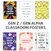 Gen Z / Gen Alpha Classroom Posters - Etsy