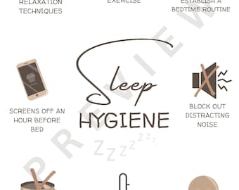 Sleep Hygiene Poster - Etsy