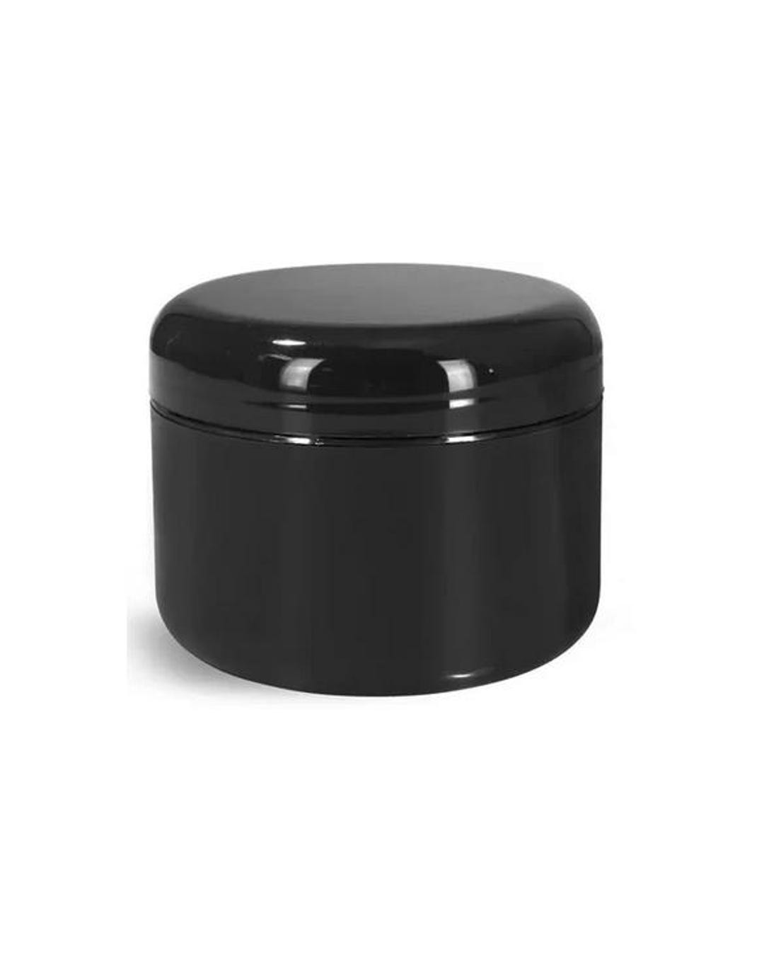 4oz White Double Wall Round Base Jar, Black Jar Cosmetic Jars, Cream ...