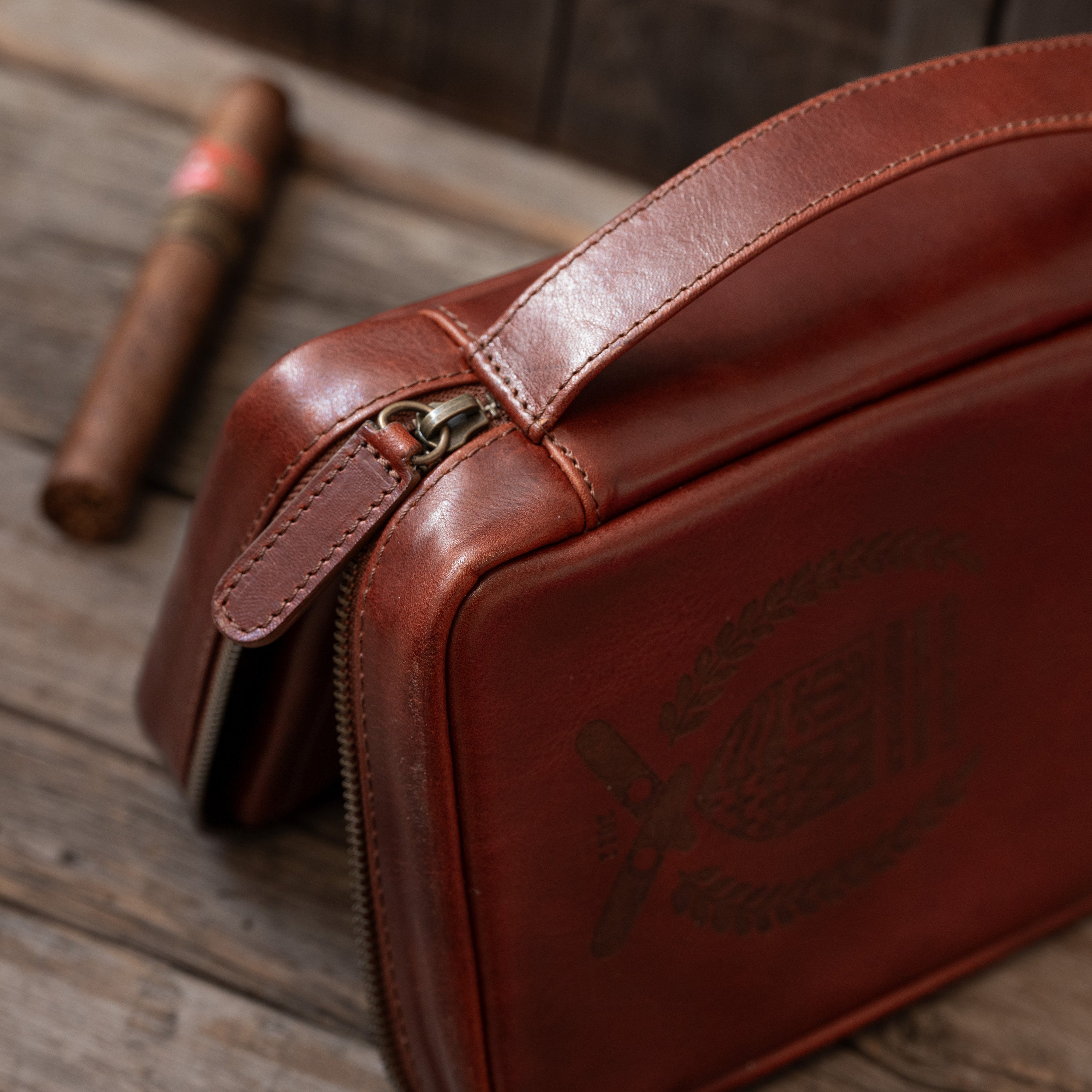 Genuine Leather Cigar Case, Premium Cigar Holder, Personalized Cigar ...