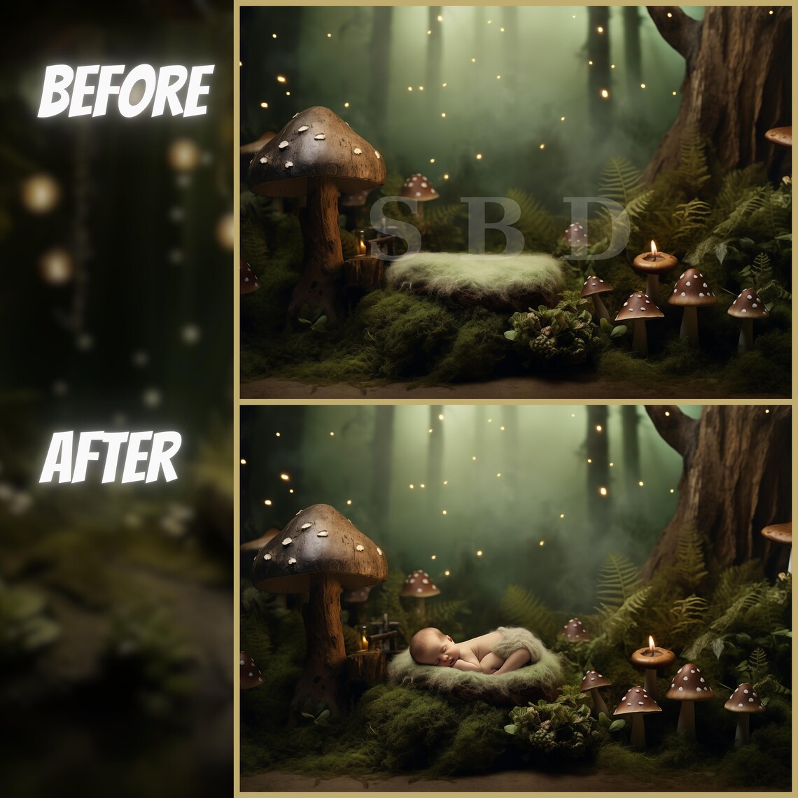 20x Magical Forest Tropical Jungle Backdrop, Newborn Photography Prop ...