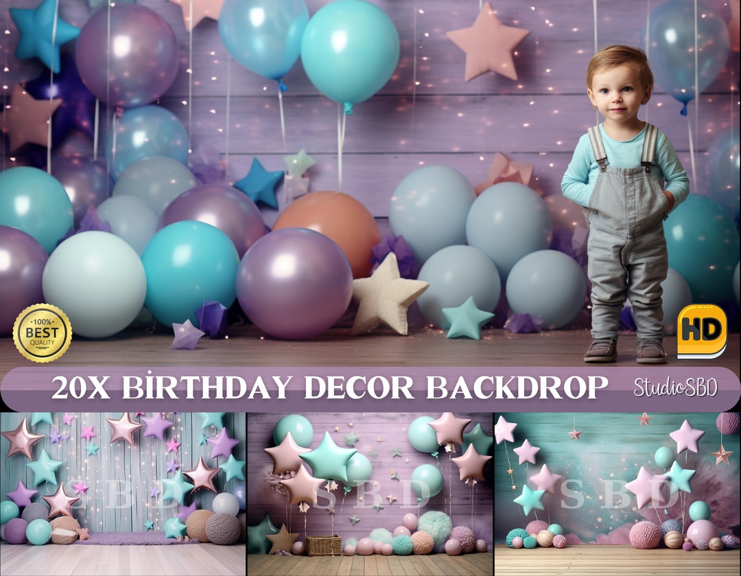 20 Birthday Decor Backdrop, Birthday Backdrops, Fine Art Digital ...