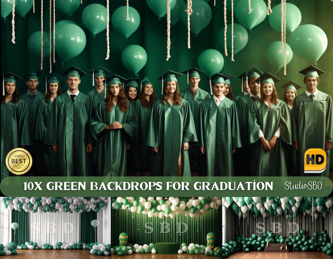 10 HD Green Backdrops for Graduation, Birthday Backdrops, Fine Art ...