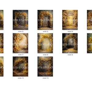13x HD Yellow Blossom Floral Backdrops, Fine Art Textures, Floral ...