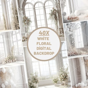 Fine Art Textures, Floral Backdrops, Digital Backdrops Textures, White ...