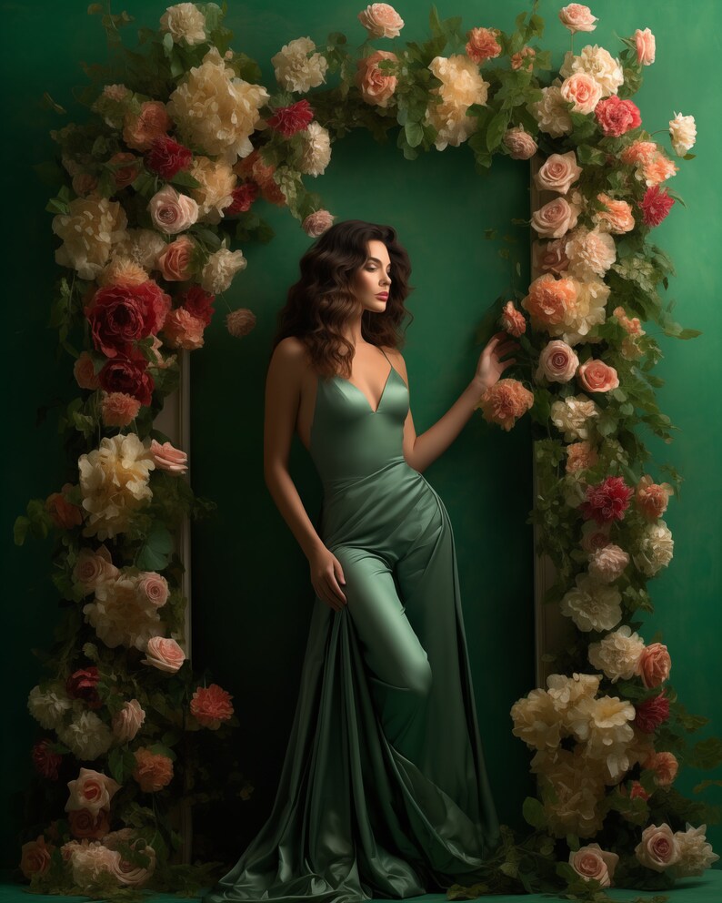 19 HD Floral Frame Backdrops: Fine Art Photography Overlays (digital ...