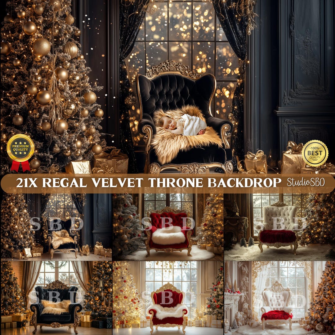 21x Regal Velvet Throne Backdrop, Backdrops, Noel Backdrop, Neutral ...
