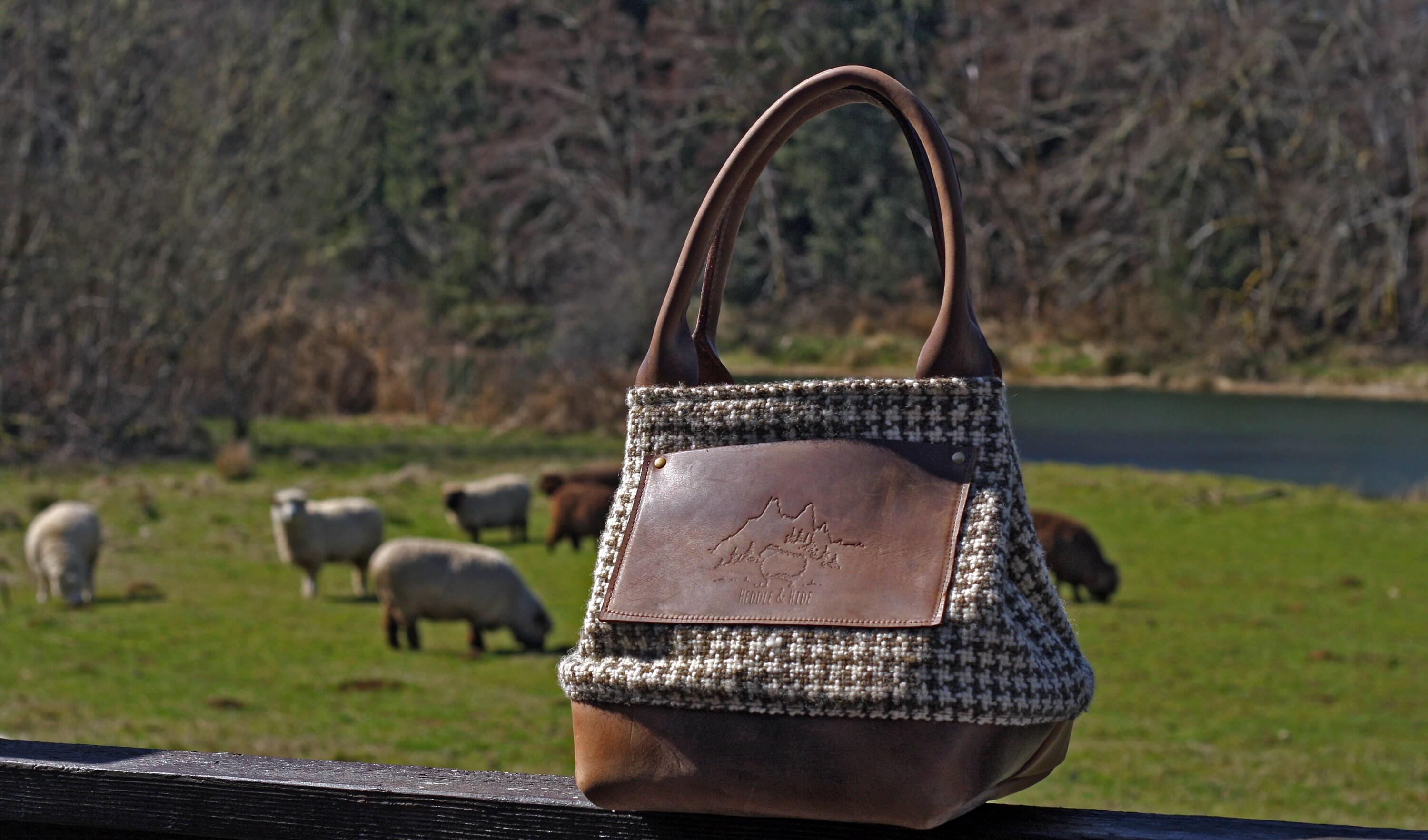 Handwoven Wool and Leather Tote Leather Bag Handmade Leather Bag Woman ...