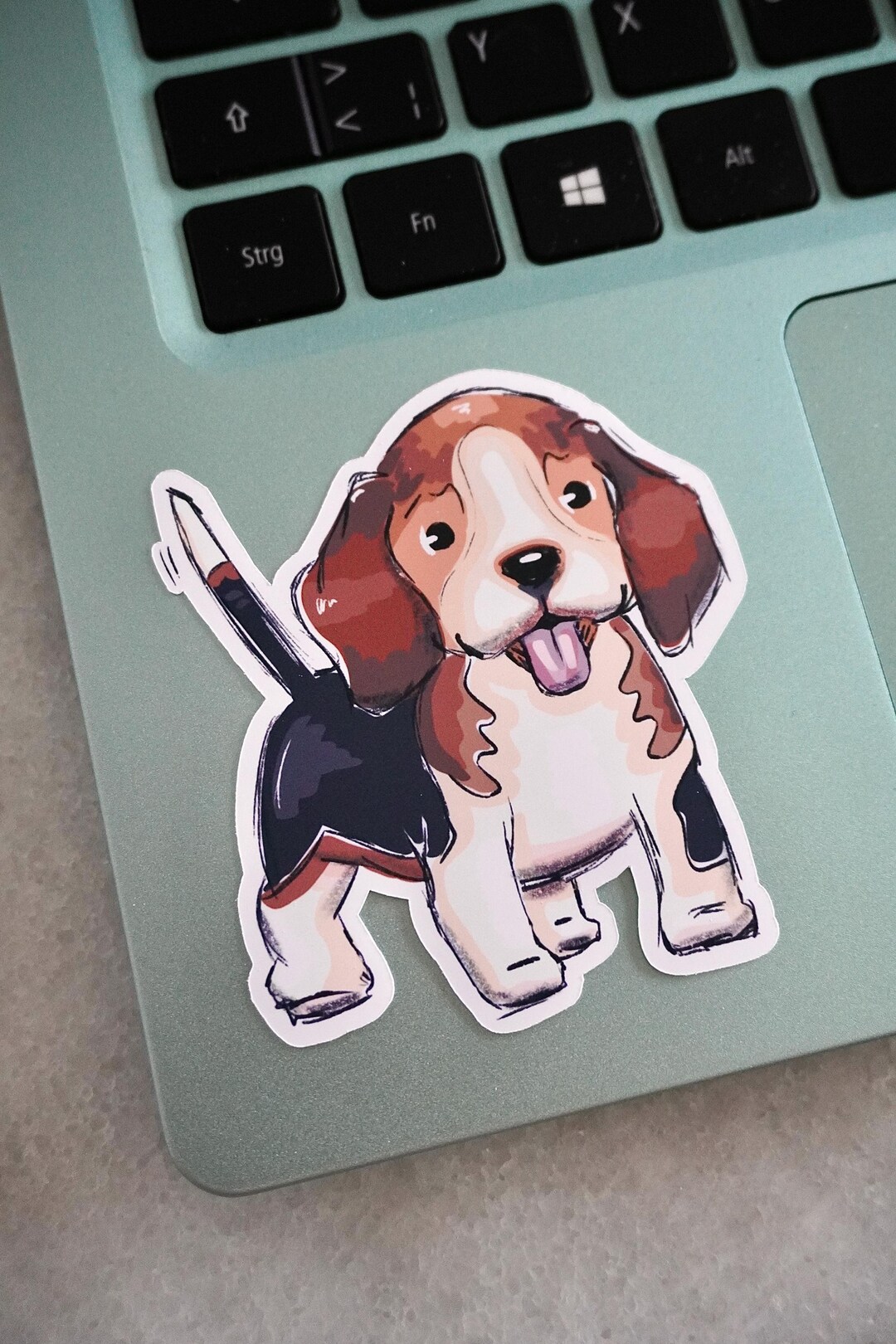 Beagle Puppy Die Cut Sticker / Beagle Stickers / Cute Dog Stickers ...