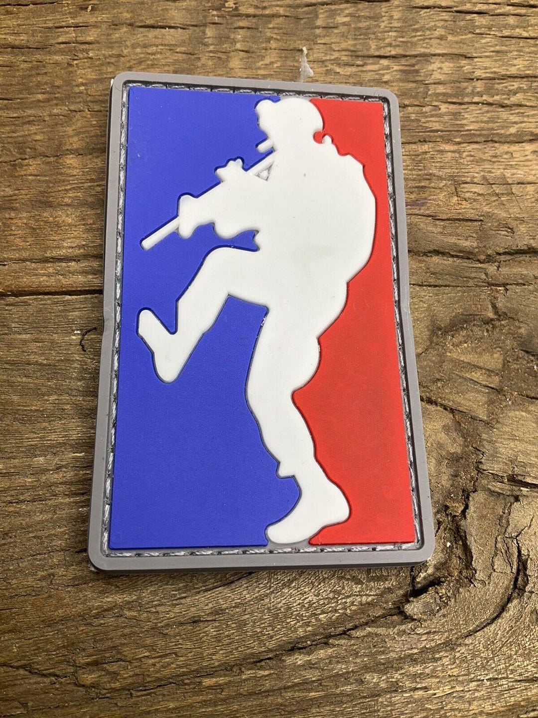 Patch PVC Tactical Morale Hook-3d Red. White Blue Operator Tactical CQB ...