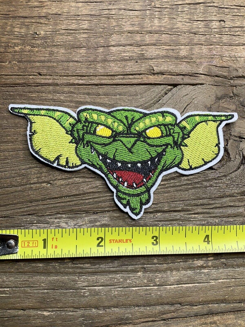 Embroidered Patch Iron on Gremlin Mogadi Chris Columbus Scary - Etsy