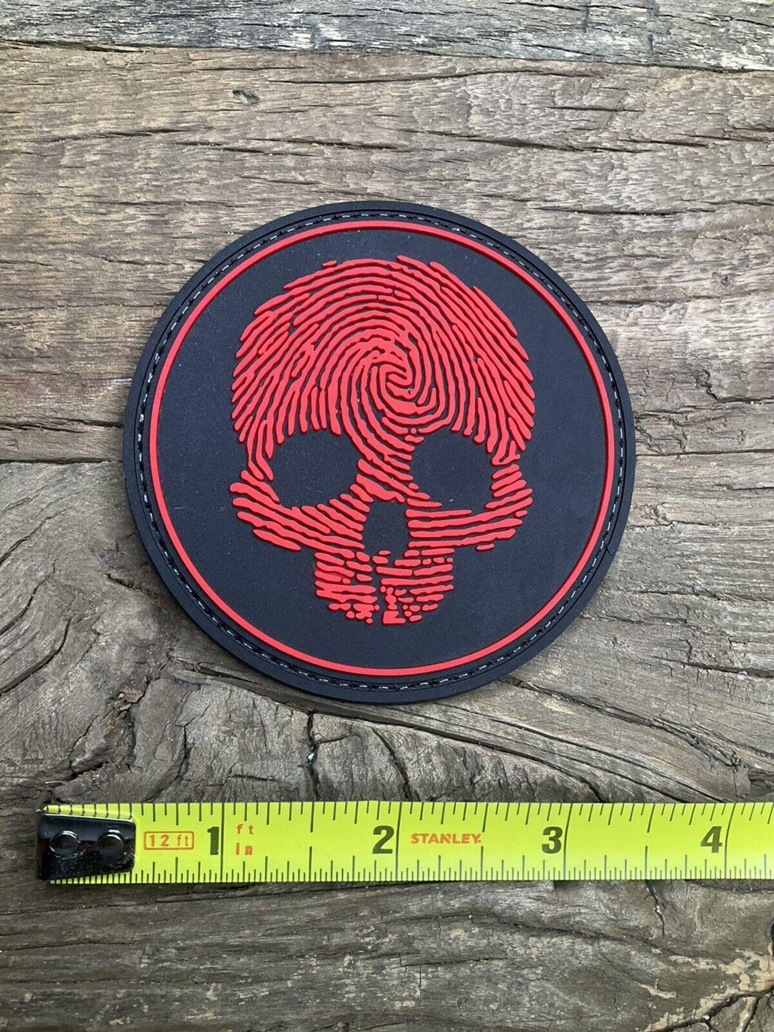Patch PVC Tactical Morale Hook-3d PVC Fingerprint Skull CSI Large - Etsy