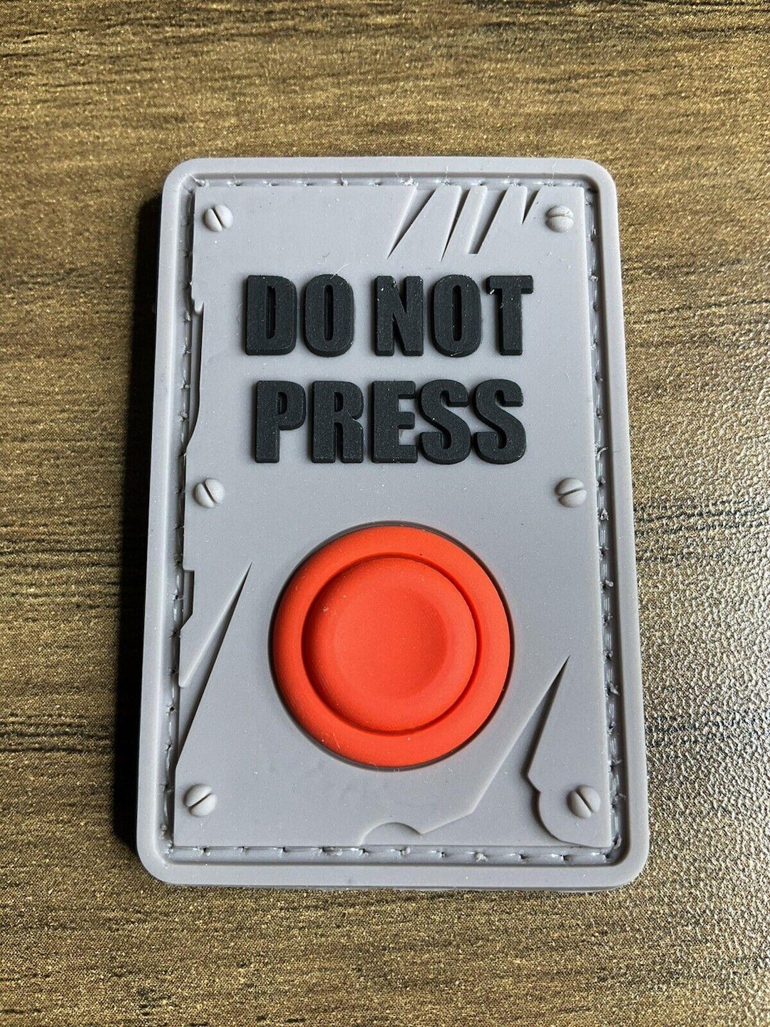 Patch PVC Tactical Morale HOOK-3D PVC Do Not Press My Button - Etsy