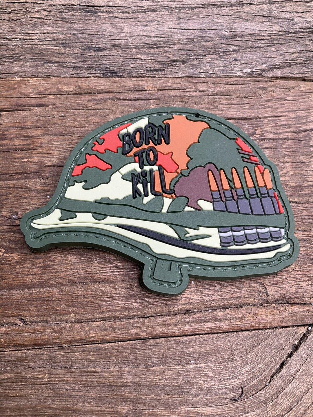 Patch PVC Tactical Morale HOOK-3D Born to Kill Helmet War - Etsy