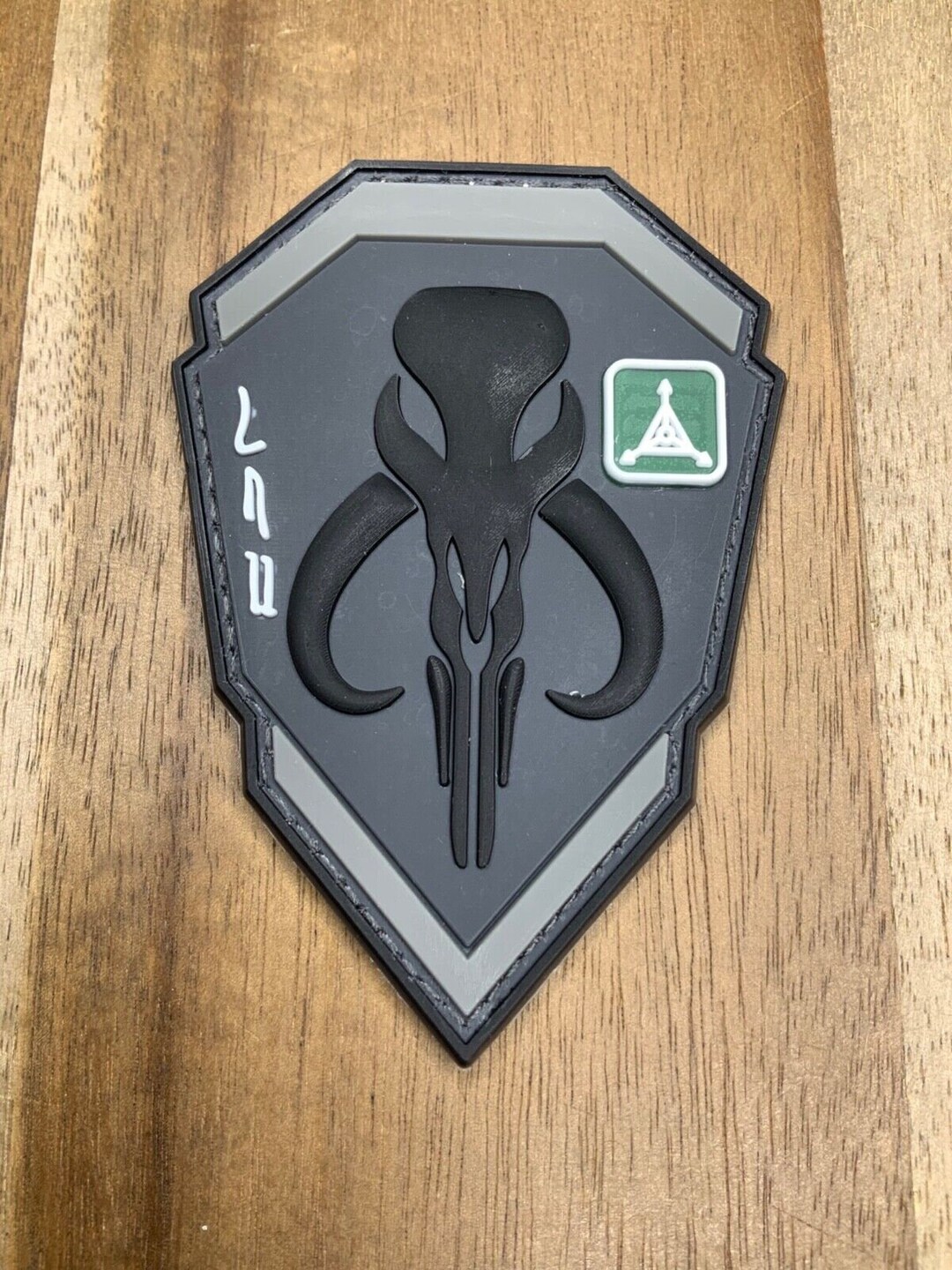 Mandalorian Patch PVC Hook Loop Tactical Morale Bounty Hunter Star Wars ...