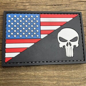 Patch PVC Tactical Morale HOOK-3D American Flag Punisher Skull - Etsy