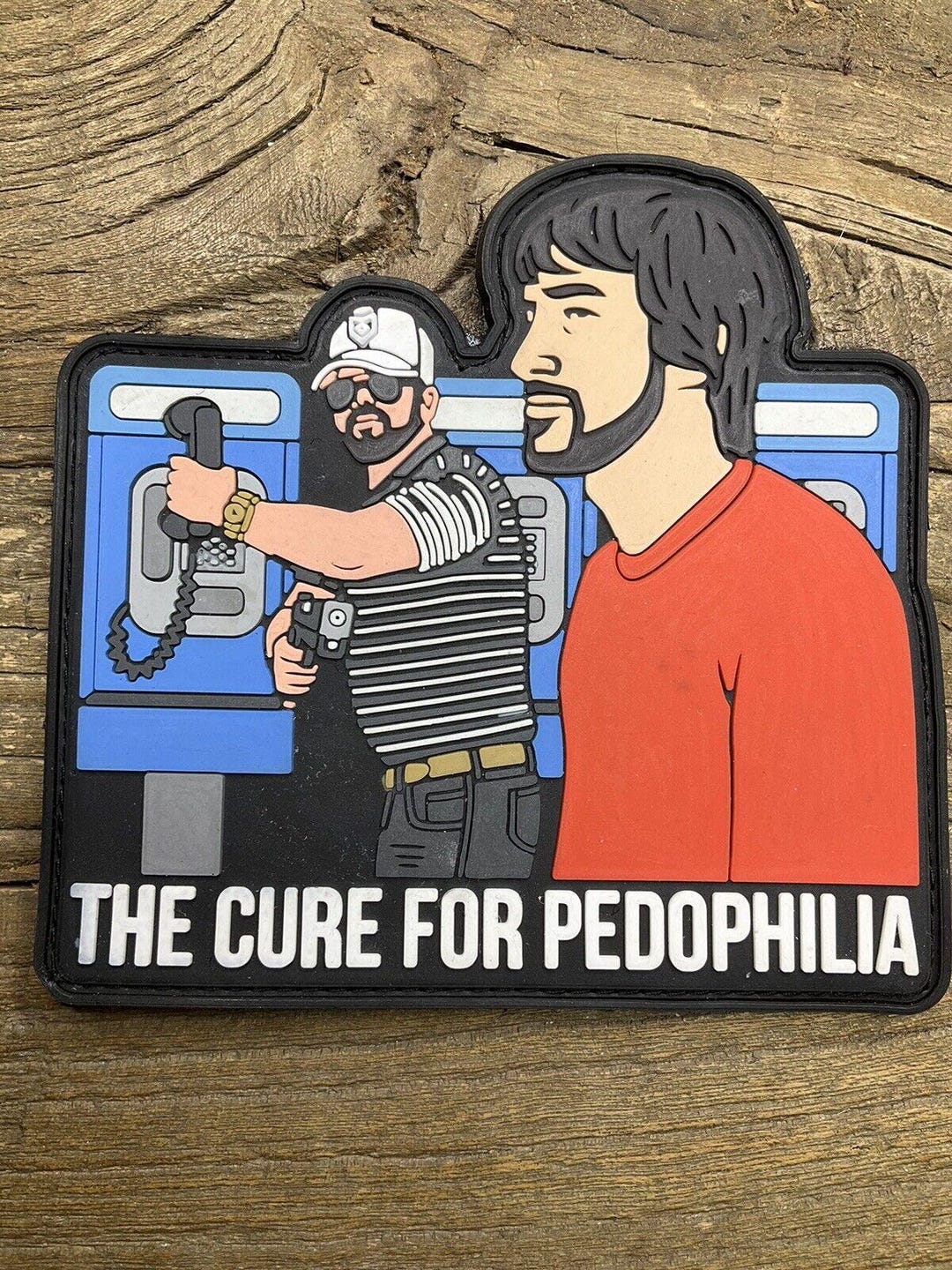 Patch PVC American Hero HOOK-3D PVC Gary Plauche Cure for Pedos Shoot ...