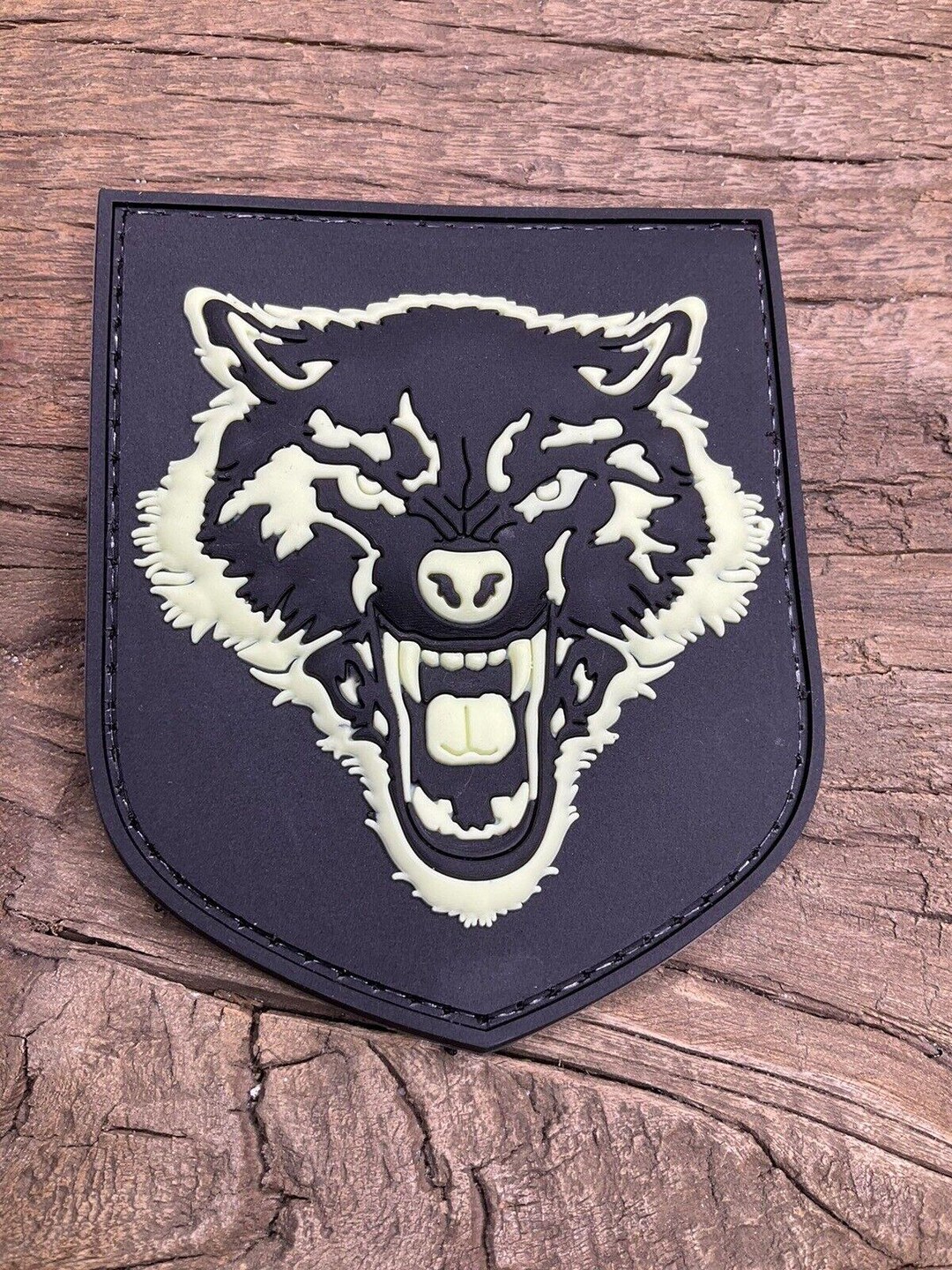 Patch PVC Tactical Morale HOOK-3D PVC Wolf Werewolf Glow in the Dark ...