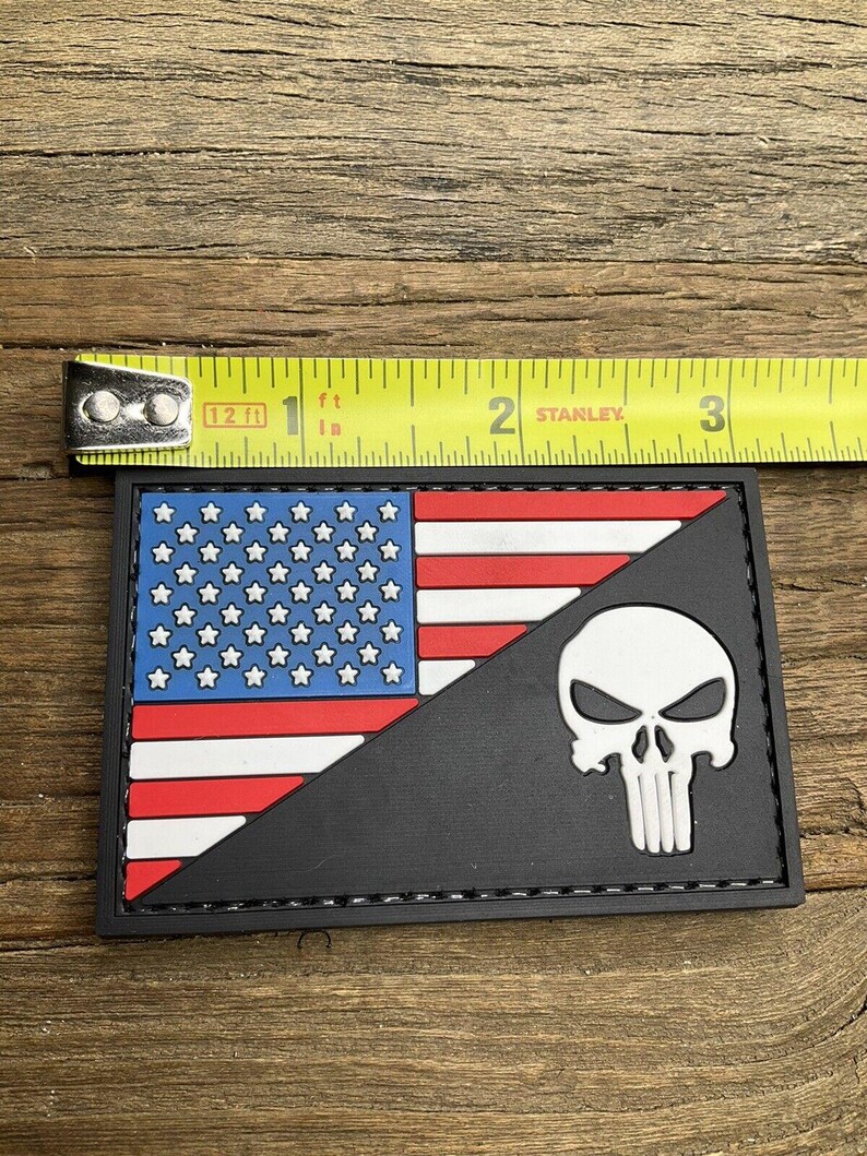 Patch PVC Tactical Morale HOOK-3D American Flag Punisher Skull - Etsy