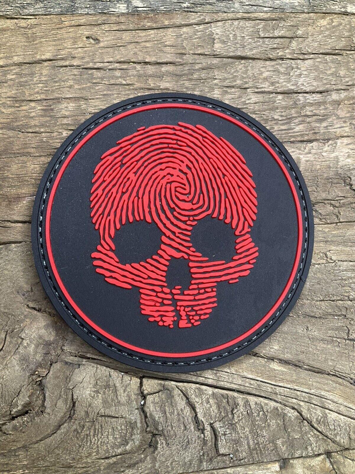 Patch PVC Tactical Morale Hook-3d PVC Fingerprint Skull CSI Large - Etsy