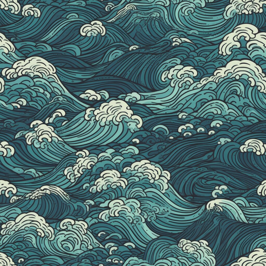 5 Pack of a Sea Waves Patterns - Etsy