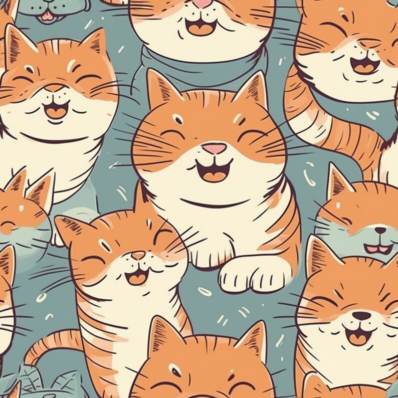 5 Pack of a Cat Patterns - Etsy