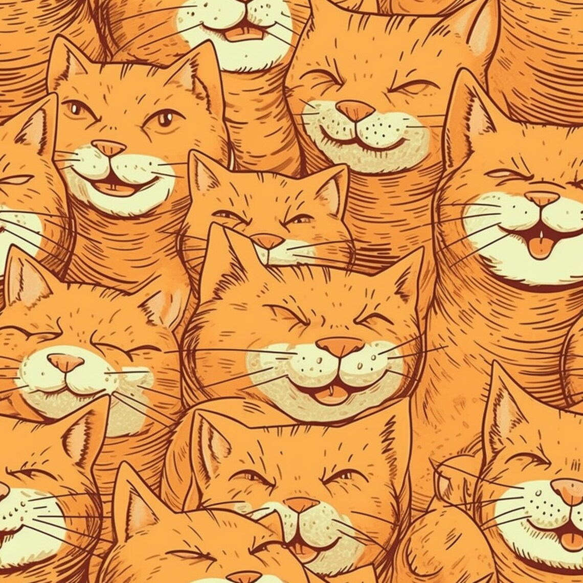 5 Pack of a Cat Patterns - Etsy